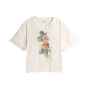 SAITOS 1940s Mickey Graphic Tee - Cream