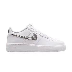 Nike Air Force 1 'gs 'zebra Swoosh - White