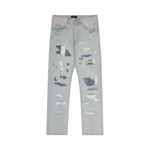 PURPLE BRAND Soma Light Indigo Distressed Jeans