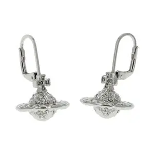 VIVIENNE WESTWOOD Mayfair Small Orb Earrings 'rhodium/crystal - Silver