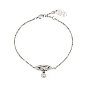 VIVIENNE WESTWOOD Pina Bas Relief Bracelet 'platinum/crystal