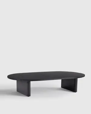 Quince Curved Powder-coated Aluminum Outdoor Coffee Table