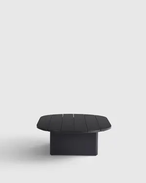 Quince Curved Powder-coated Aluminum Outdoor Coffee Table