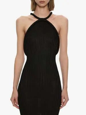 Christopher Esber Nyx Knit Halterneck Column Dress