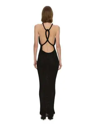 Christopher Esber Nyx Knit Halterneck Column Dress