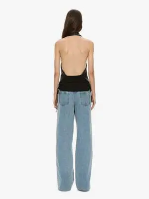 Christopher Esber Tailored Slope Leather Halter Top