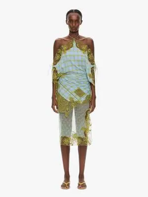 Christopher Esber Embroidered Handkerchief Envelope Dress