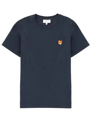 Maison Kitsuné 100% Cotton Crewneck T-shirt - Blue
