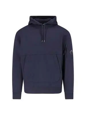 C.P. COMPANY C. P. Company Hooded Pullover Sweatshirt With Kangaroo Pocket - Blue