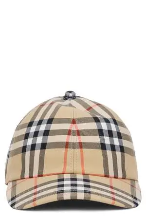 Burberry Tartan Baseball Cap With Visor