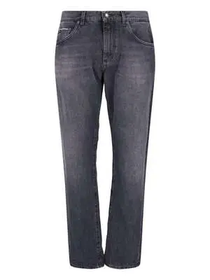 Dolce & Gabbana Slim-fit Straight-leg Jeans - Black