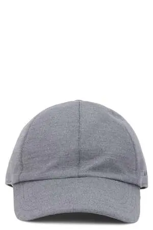 SLOWEAR Modern Wool Cap With Curved Visor And Adjustable Back - Grey