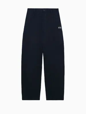 Loewe Straight-leg Tailored Trousers With Embroidered Logo