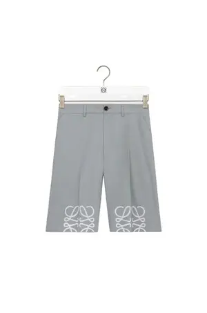 Loewe Anagram Denim Shorts - Lightgrey