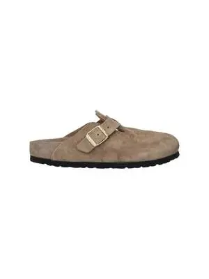 BIRKENSTOCK Suede Clog Mule - Taupe