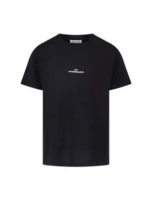 MAISON MARGIELA Logo Crewneck T-shirt - Black