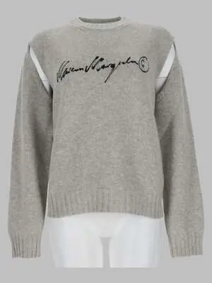 MAISON MARGIELA Knit Sweater With Cutout Shoulders