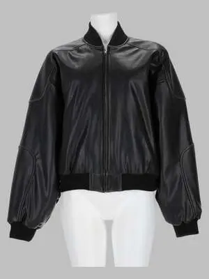 MAISON MARGIELA Faux Leather Bomber Jacket