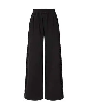 Pinko PINKO Wide-Leg Lace-Trimmed Pants Nero Limousine