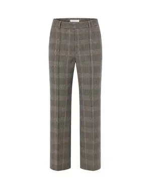 Patrizia Pepe Plaid Tailored Straight-leg Trousers