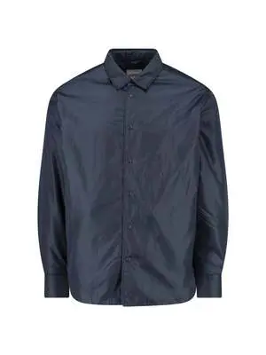 Aspesi Lightweight Button-front Shirt Jacket - Blue