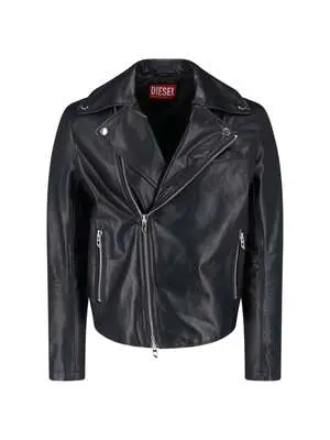 DIESEL® Leather Moto Jacket - Black