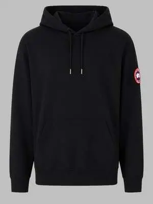 Canada Goose Pullover Hoodie With Logo Patch - Black