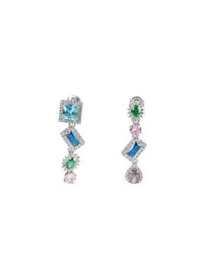 MAISON MARGIELA Asymmetric Crystal Drop Earrings