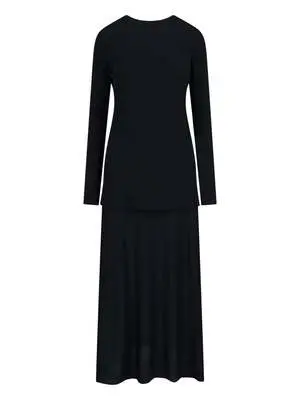 JIL SANDER Long Sleeve Maxi Dress