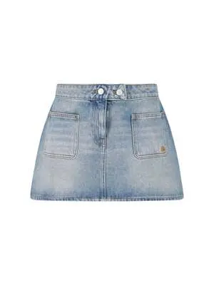 COURREGES Denim Mini Skirt