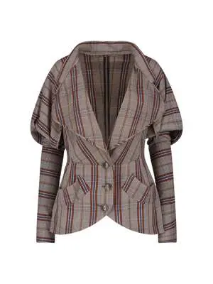 VIVIENNE WESTWOOD Plaid Tailored Blazer Jacket
