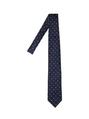 TOM FORD Polka Dot Silk Neck Tie - Blue