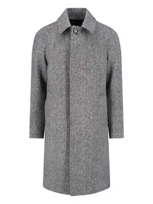 LARDINI Wool-blend Single-breasted Overcoat