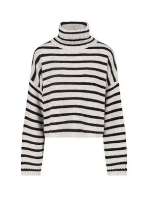 LISA YANG Striped Turtleneck Sweater
