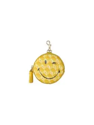 ANYA HINDMARCH Smiley Face Round Coin Purse Charm