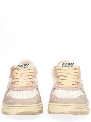 AUTRY AUTRY Low-Top Leather Sneakers With Perforated Detailing Multicolour