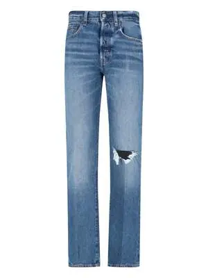 Polo Ralph Lauren Distressed Straight-leg Jeans