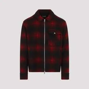 Moncler Zip-front Plaid Overshirt
