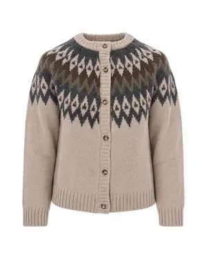 Max Mara Fair Isle Knit Cardigan