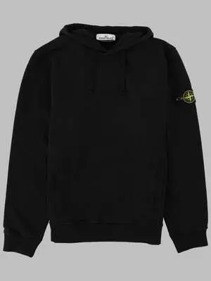 Stone Island Cotton Hoodie - Black
