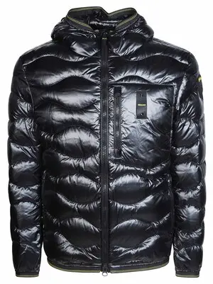 BLAUER. Wave Quilted Puffer Jacket For - Nero