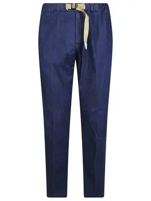 WHITE SAND Camosciato Trousers - Denim