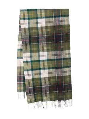 Barbour Tartan Wool Scarf - Green