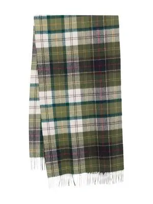 Barbour Tartan Wool Scarf - Green