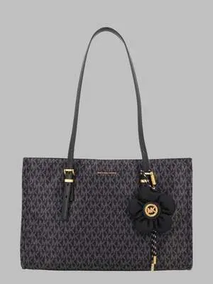 Michael Kors Monogram Tote Bag, 24 Cm X 35.5 Cm X 13 Cm - Black