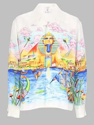 Casablanca Printed Silk Button-up Shirt - Multicolour