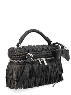 Michael Kors Fringe Straw Top-handle Satchel