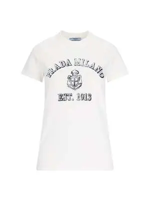 Prada Graphic Cotton T-shirt - White