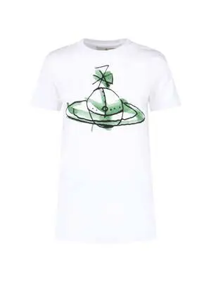 VIVIENNE WESTWOOD Graphic Print T-shirt Dress - White