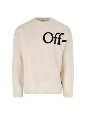 Off-White Logo Crewneck Sweater - Cream